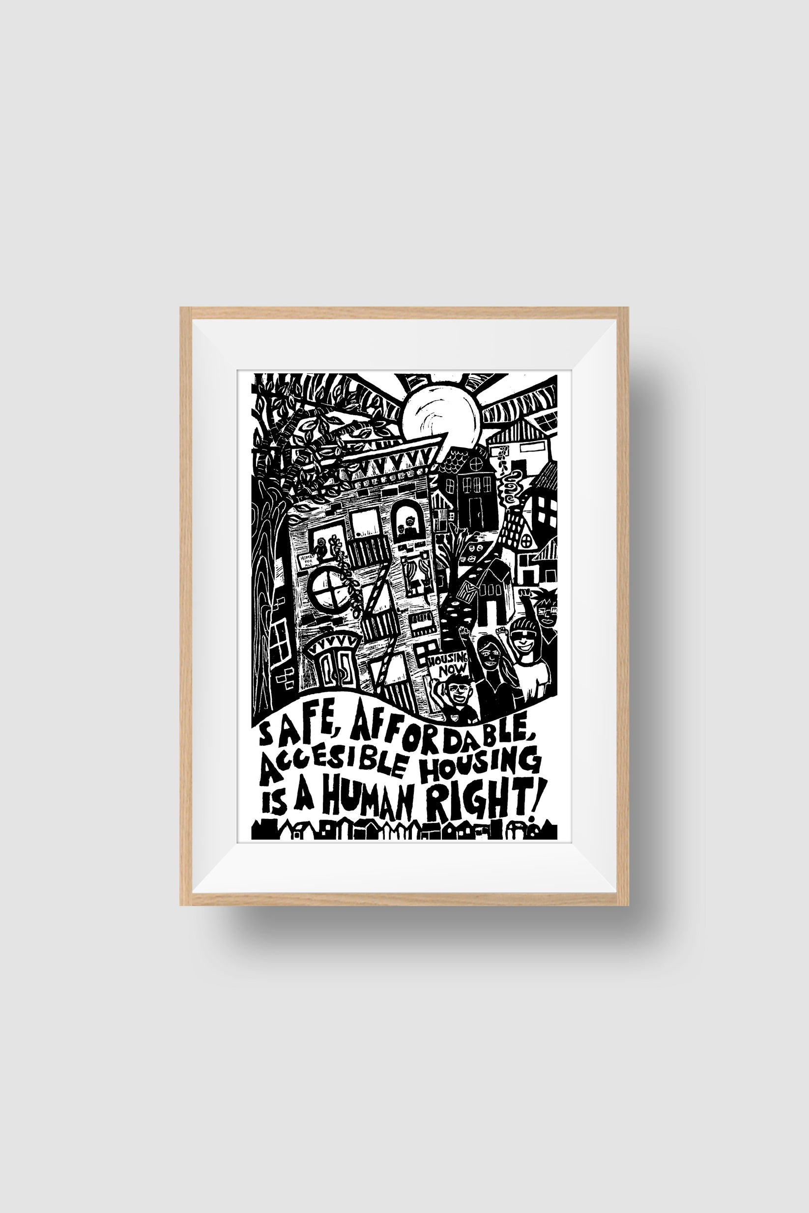 Housing is a Human Right Poster - Philadelphia Printworks