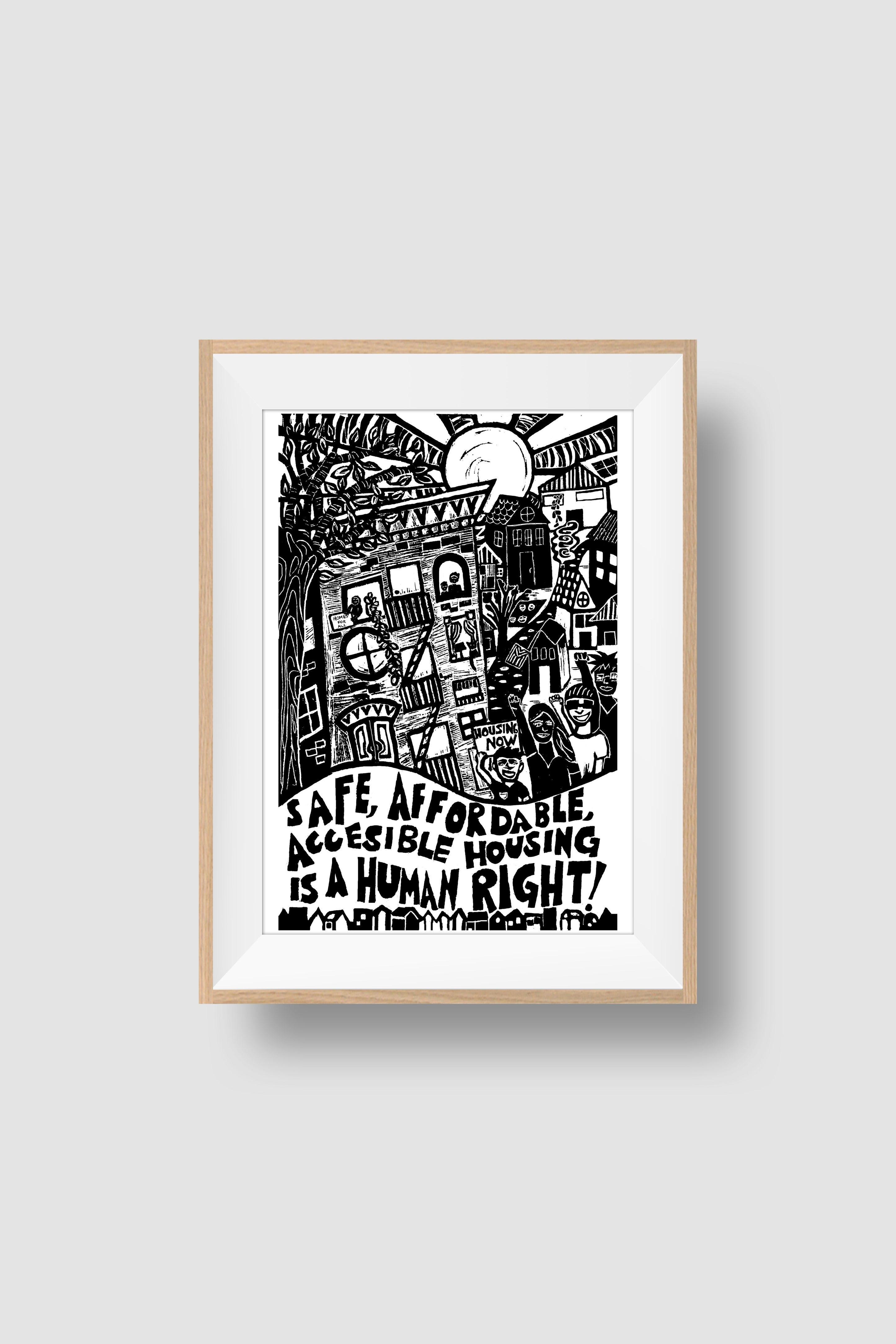 Housing is a Human Right Poster - Philadelphia Printworks